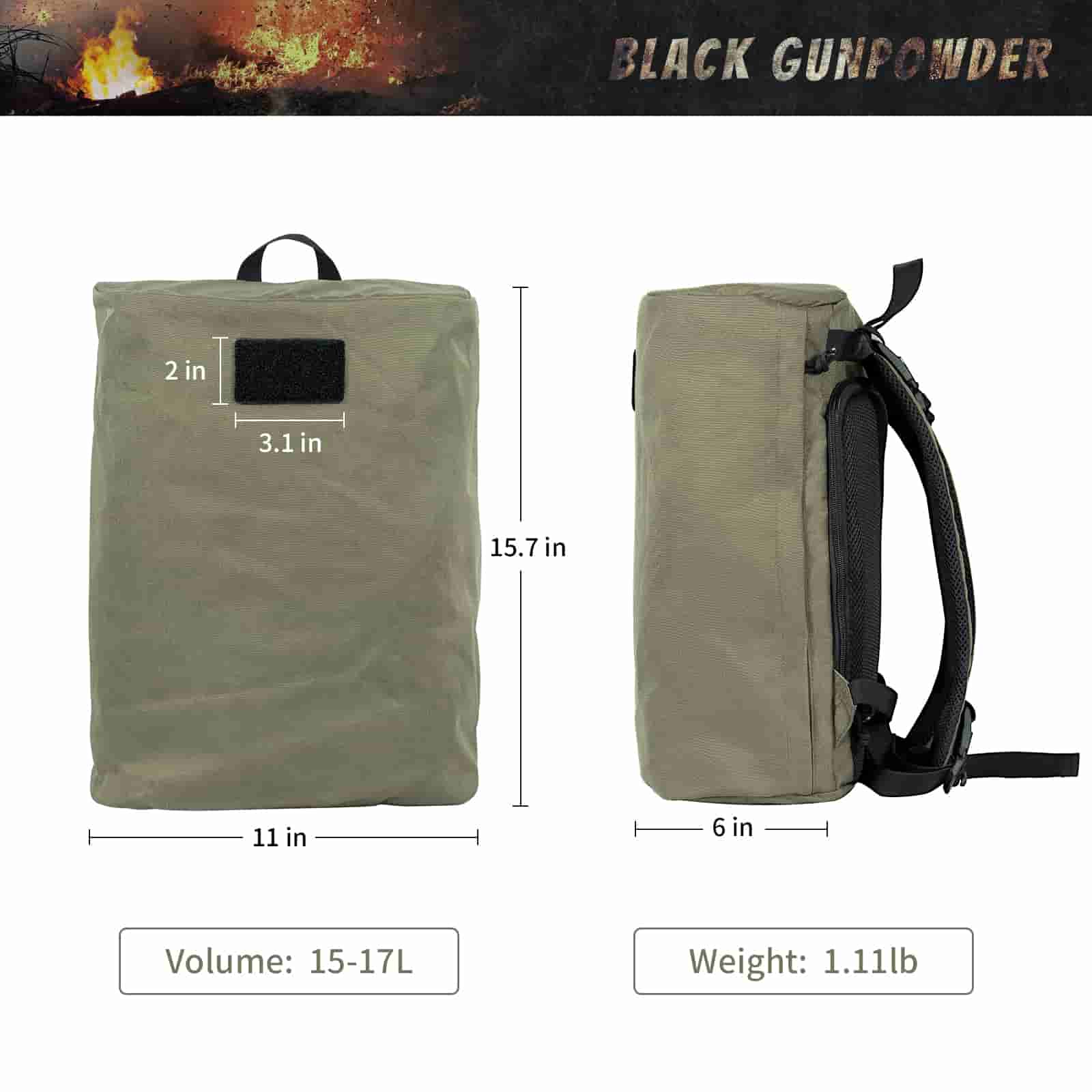 Black Gunpowder Travel Commuter Backpack Waterproof and Durable Fits 1 ...