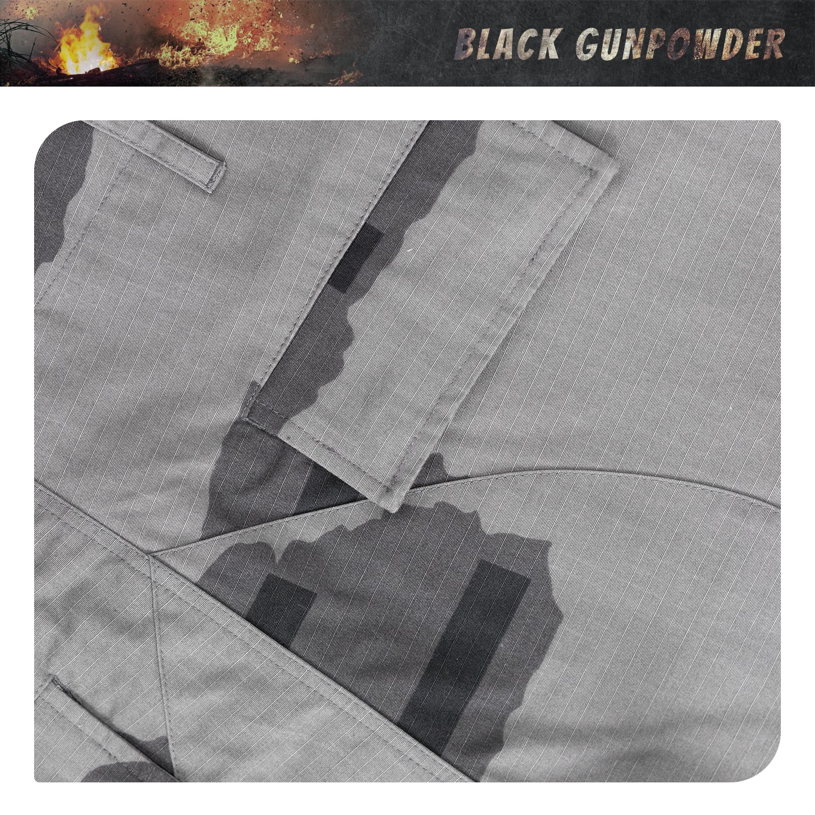 Black Gunpowder BDU Uniform Shirt Men Tactical Camo Military Paintball ...