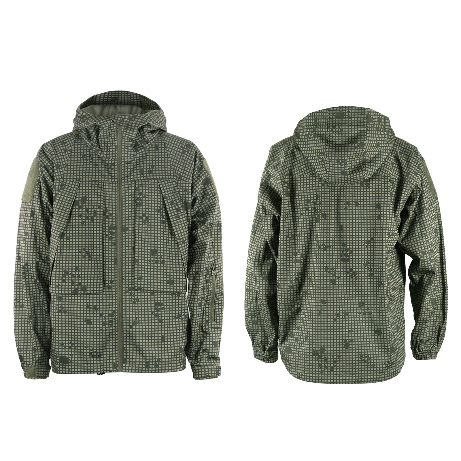 Black Gunpowder Men's Tactical Hooded Jacket Airsoft Hunting Paintball ...