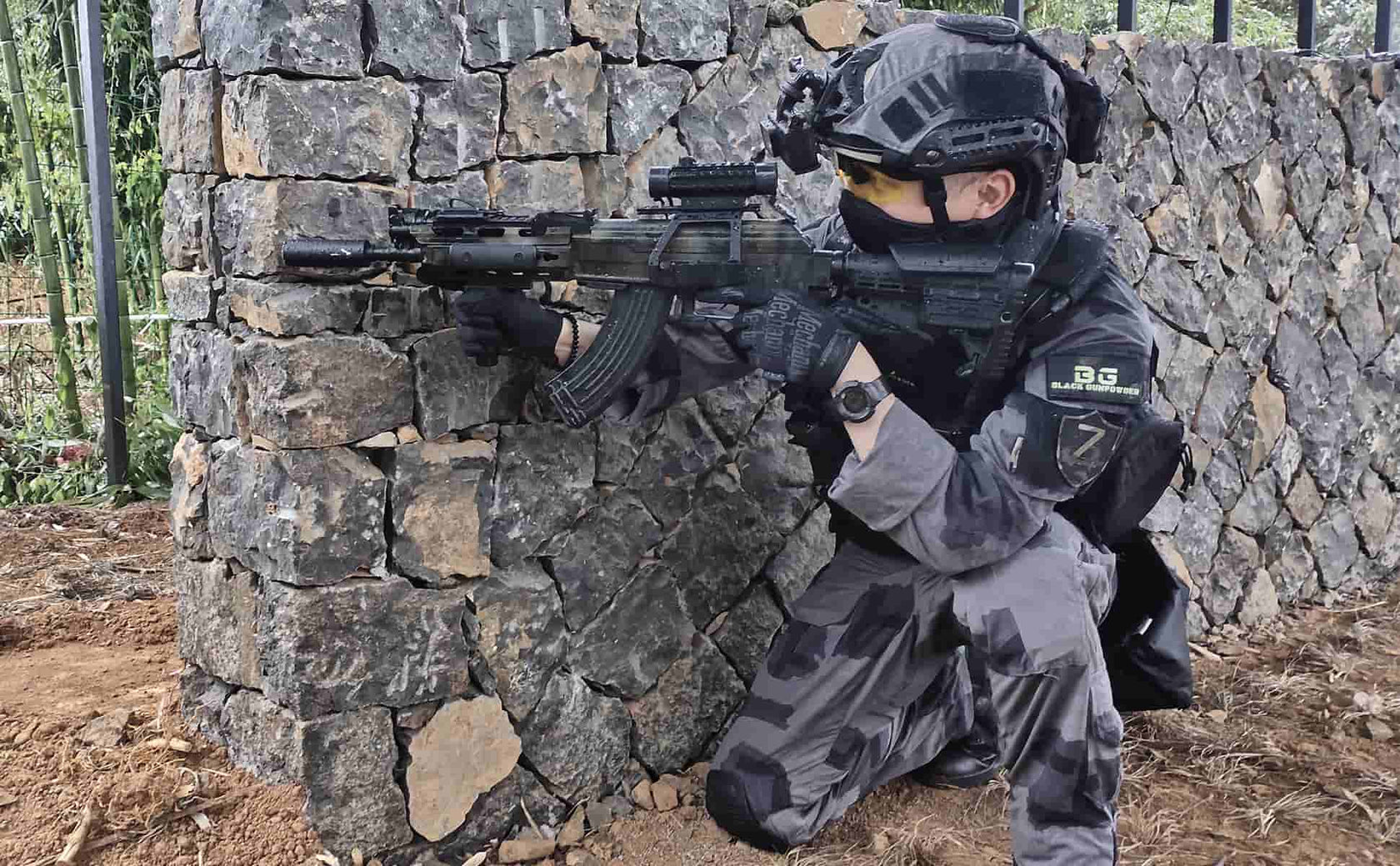 Black Gunpowder BDU Uniform Shirt Men Tactical Camo Military Paintball ...